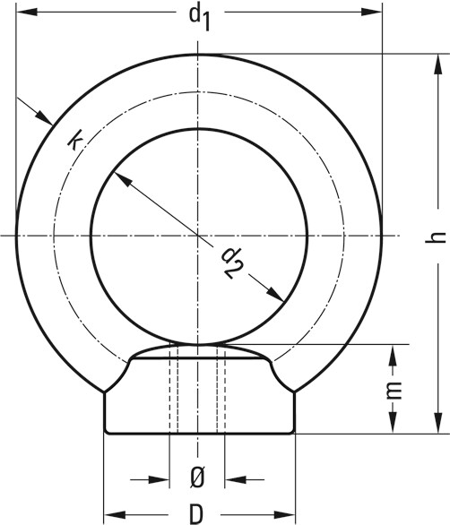 Ringmutter, DIN 582, Stahl, C15E, verzinkt | Berner®